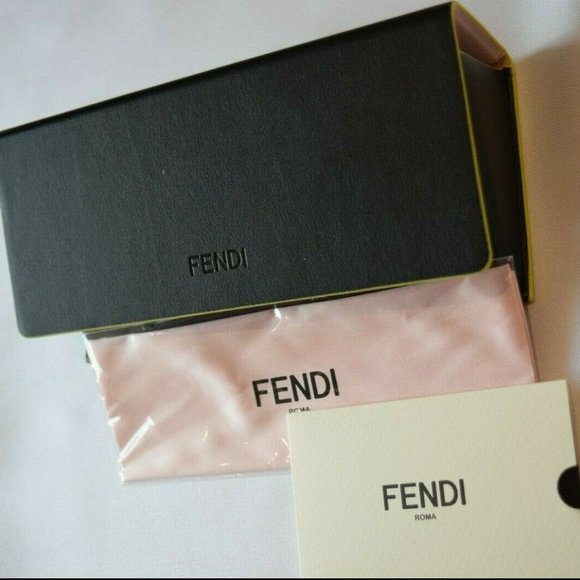 Fendi | Accessories | Fendi Leather Triangle Eyeglass Sunglass Hard ...